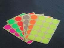 Color fluorescent paper label